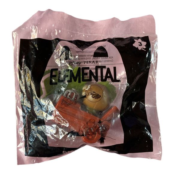 McDonald's | Toys | Disney Pixar Elemental 223 3 Clod On The Log Trike ...